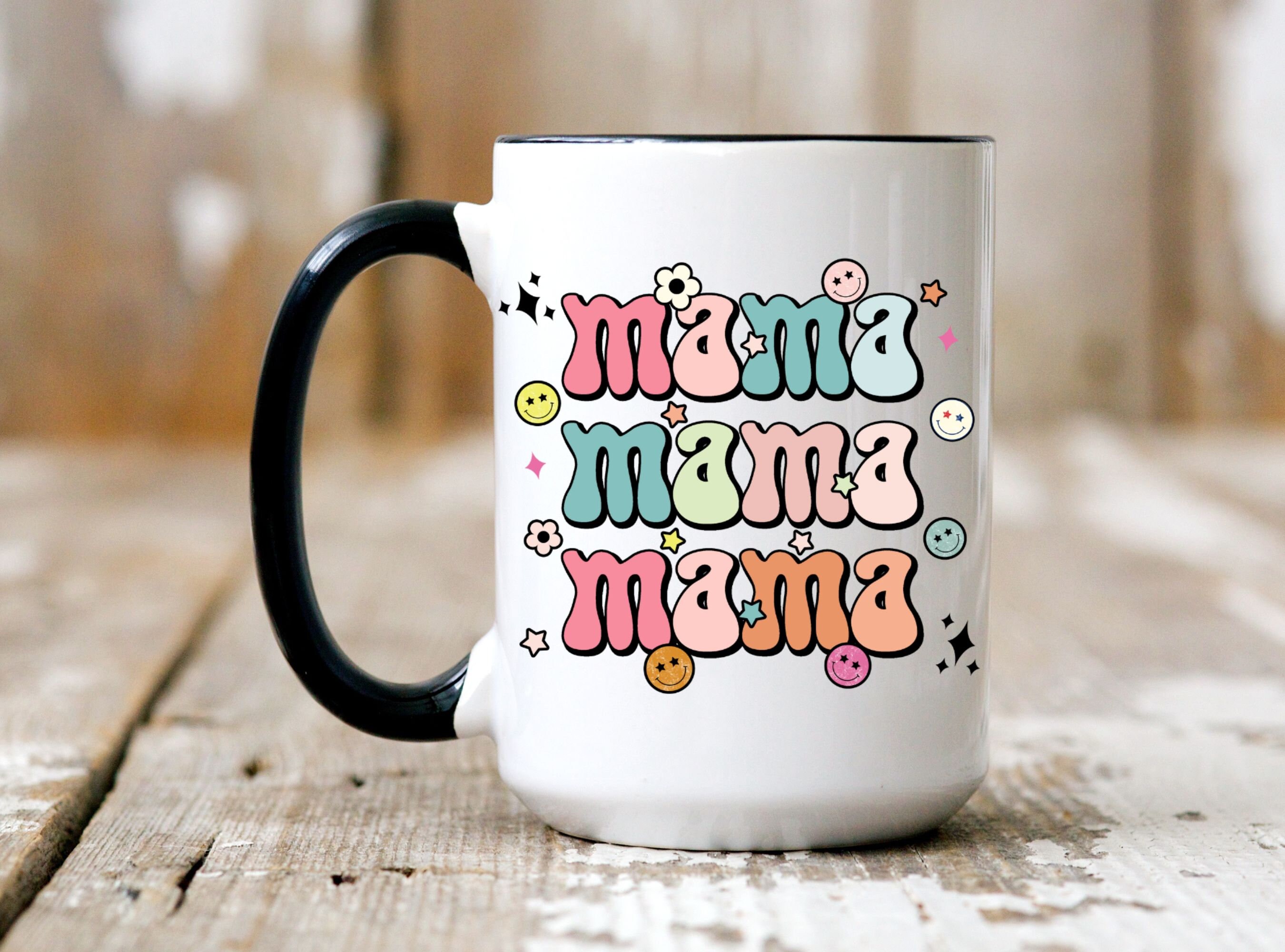 Mama Mug Retro Mug Boho Mom Coffee Mug Mama Mug Gift for Mom Custom ...