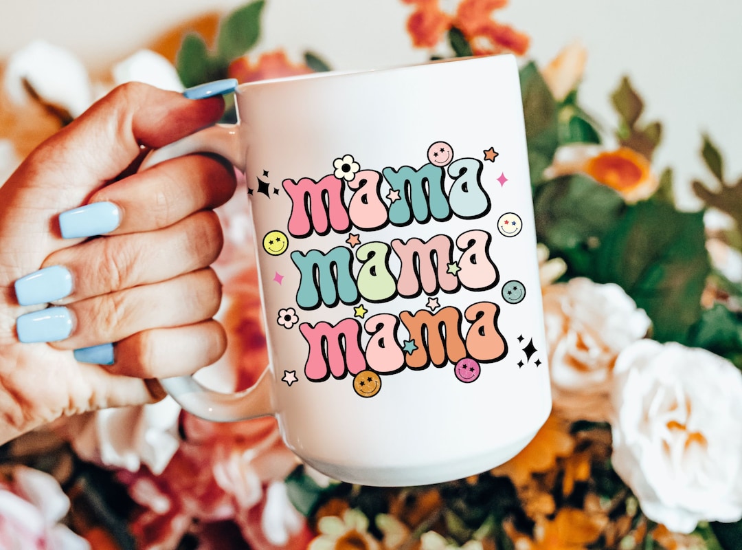 Mama Mug Retro Mug Boho Mom Coffee Mug Mama Mug Gift for Mom Custom ...