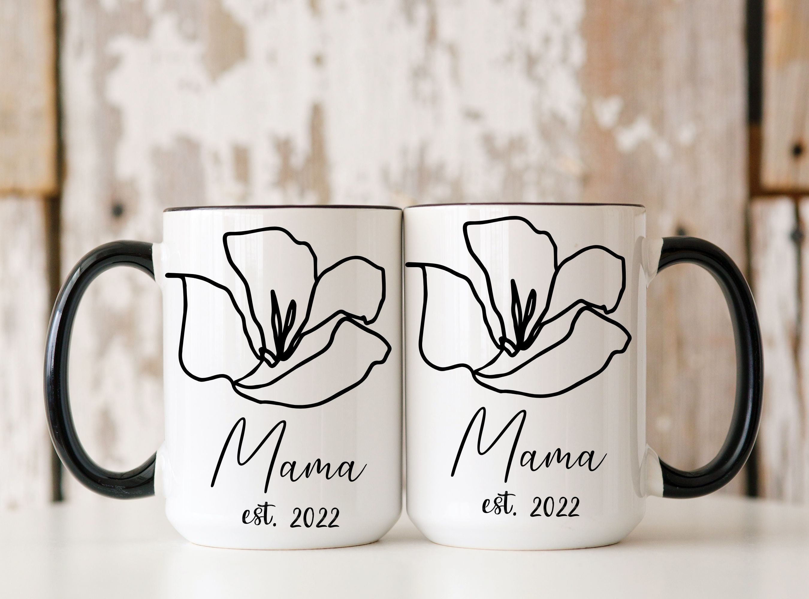 Mama Aesthetic Mug Floral Mug Aesthetic Mug Custom Mom Mug - Etsy