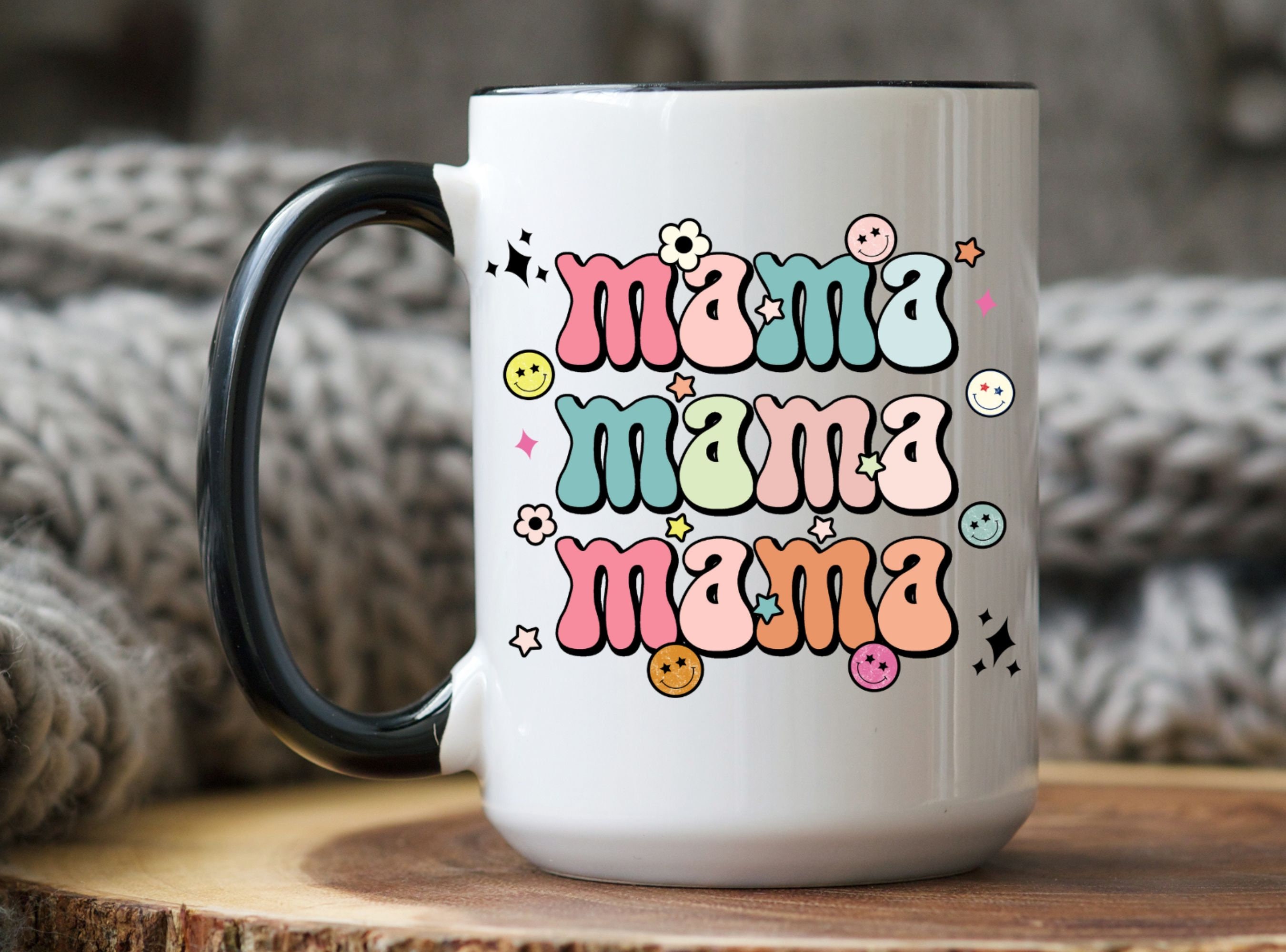 Mama Mug Retro Mug Boho Mom Coffee Mug Mama Mug Gift for Mom Custom ...