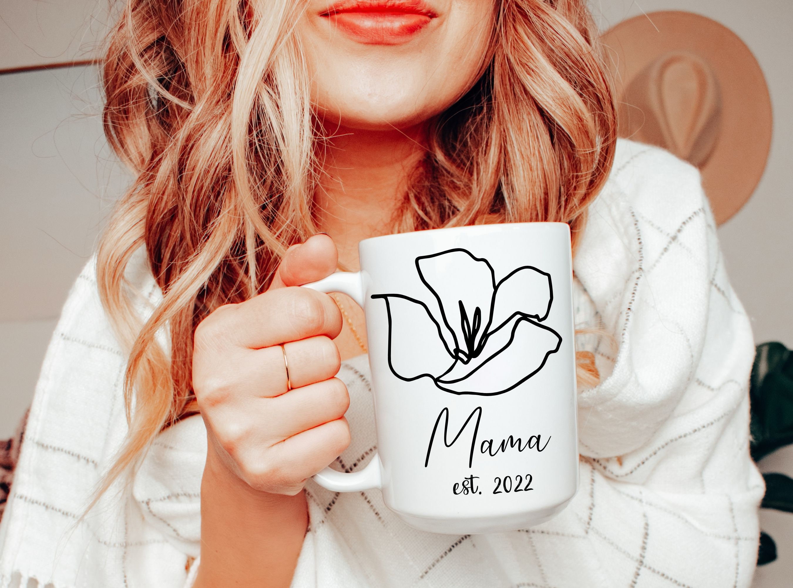 Mama Aesthetic Mug Floral Mug Aesthetic Mug Custom Mom Mug - Etsy