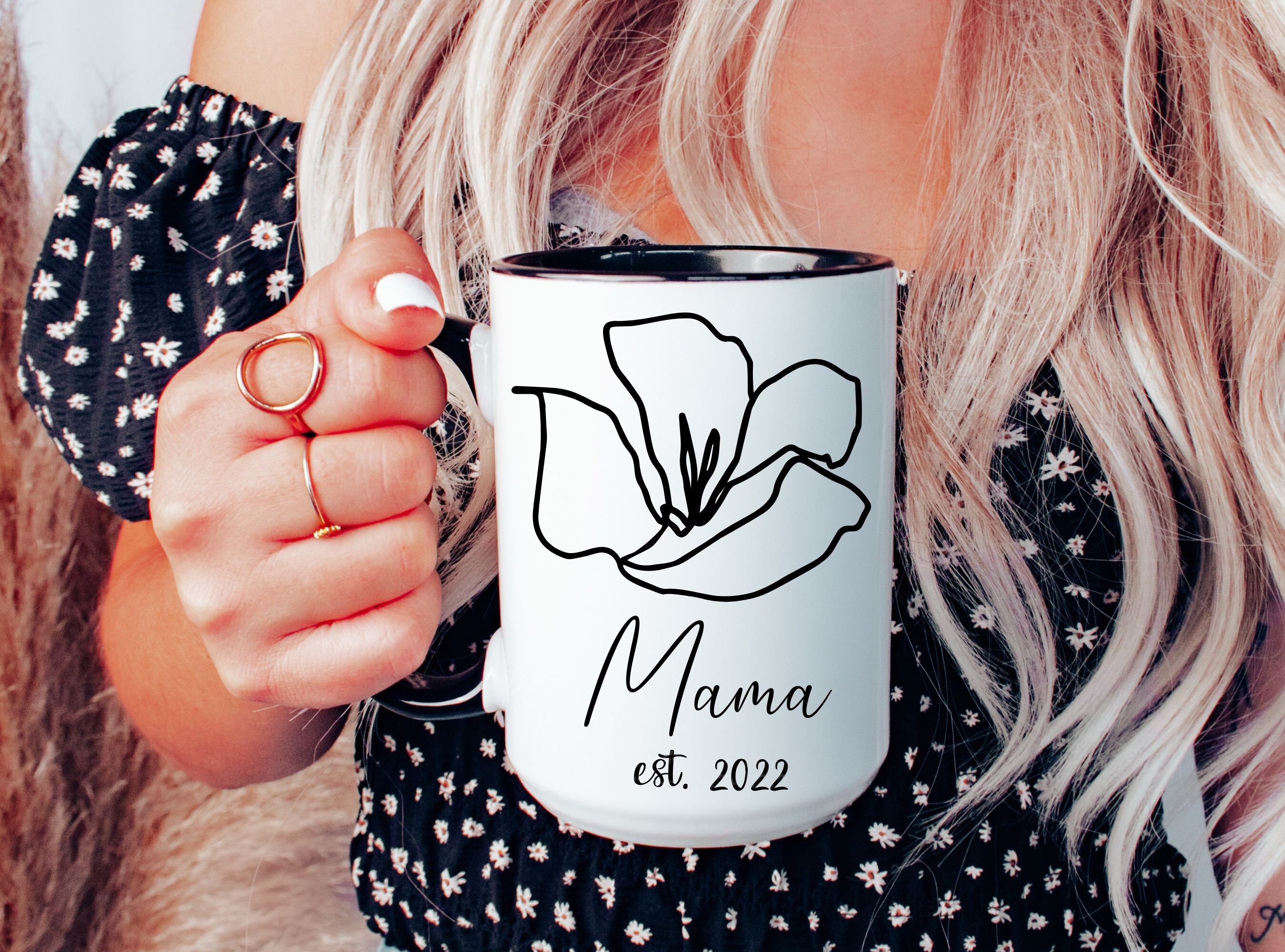 Mama Aesthetic Mug Floral Mug Aesthetic Mug Custom Mom Mug - Etsy