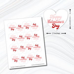 Heart Shaped Printable Valentine's Day Gift Tags, DIY Valentine's Heart ...