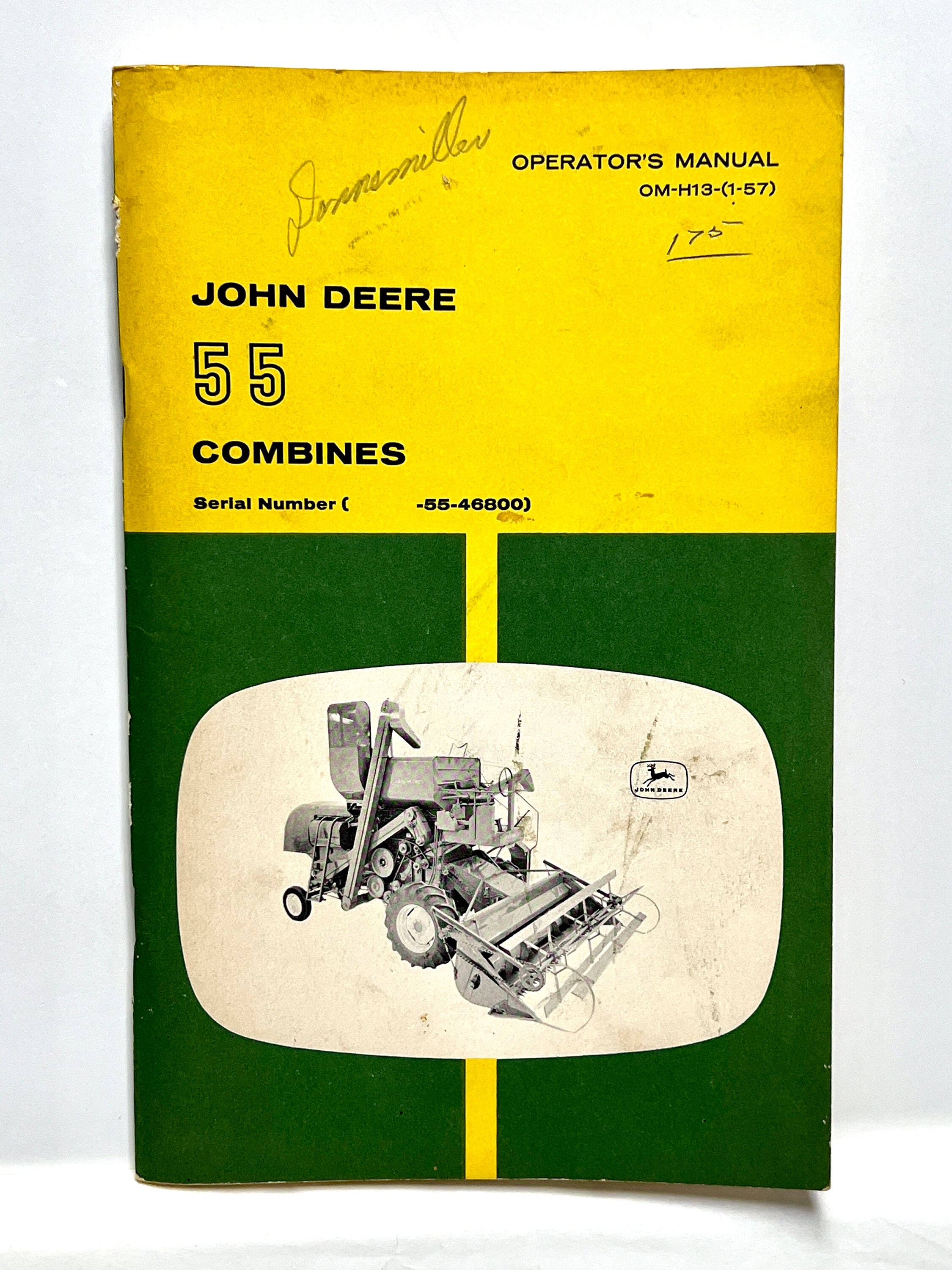 John Deere 55 Combine Data