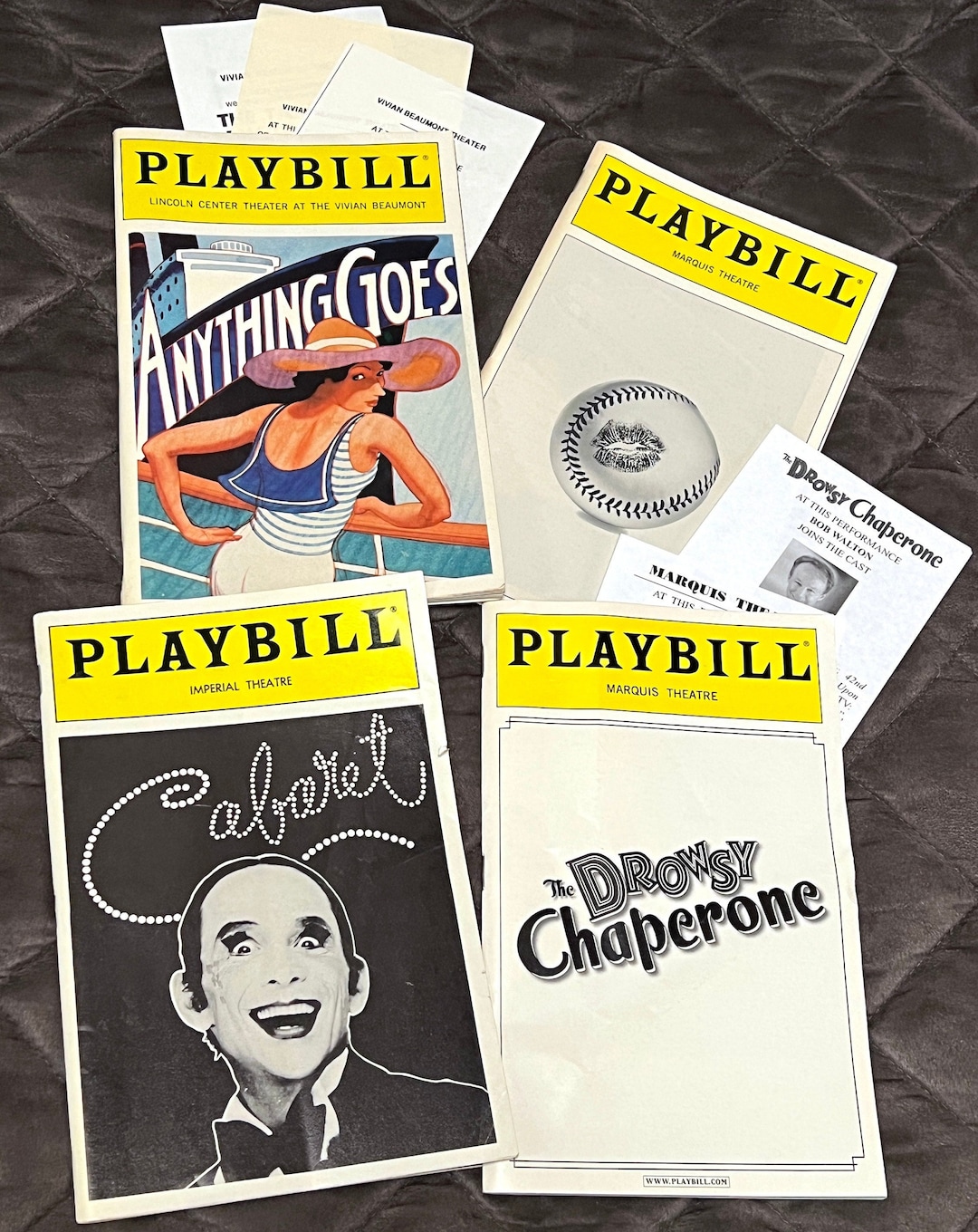 Lot of 4 Vintage Theatre Playbills Anything Goes Cabaret Damn - Etsy