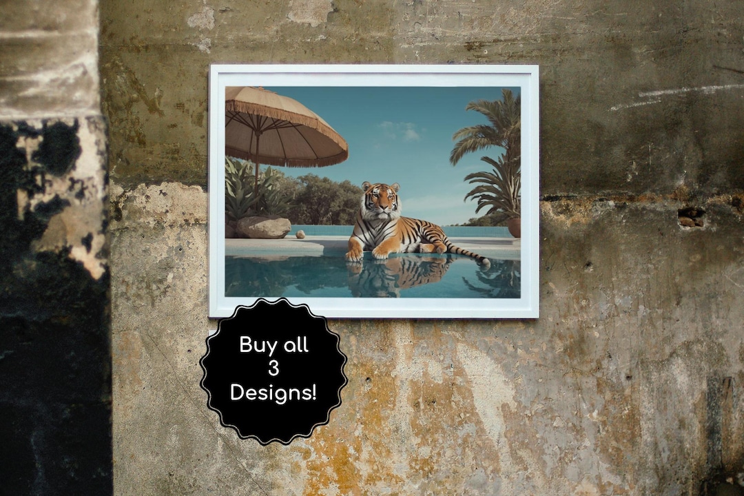Tiger Poster Gift for Wildlife Lover of Nature Funny Tiger Poster Real ...
