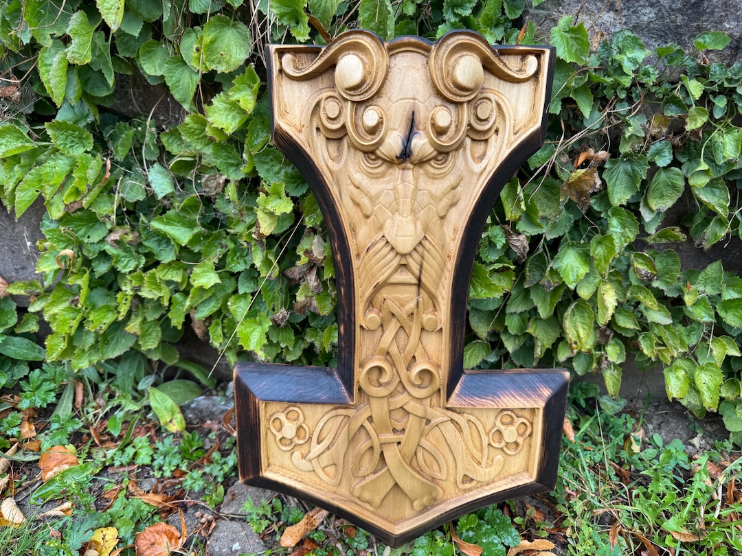 Mjölnir Wall Art • Viking Decor • Thor Hammer • Pagan Deko • Norse ...