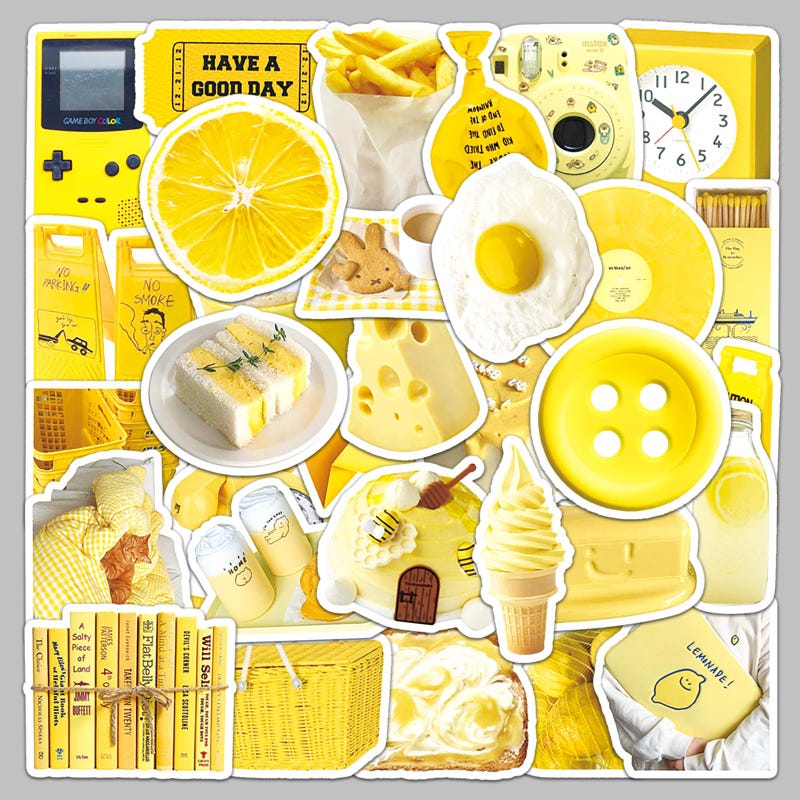 Yellow Stickers - Etsy