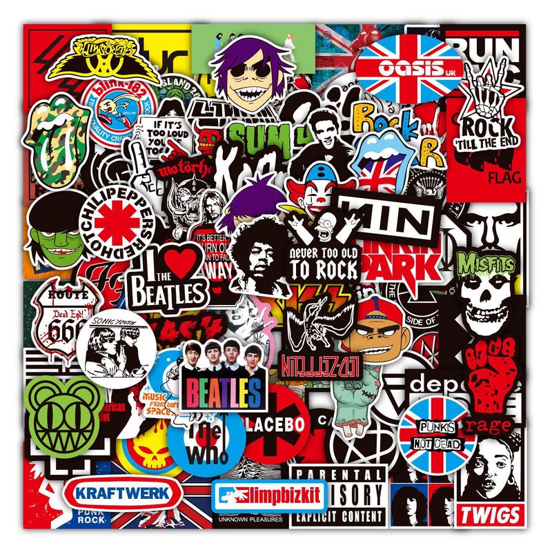 Rock Band Stickers - Etsy