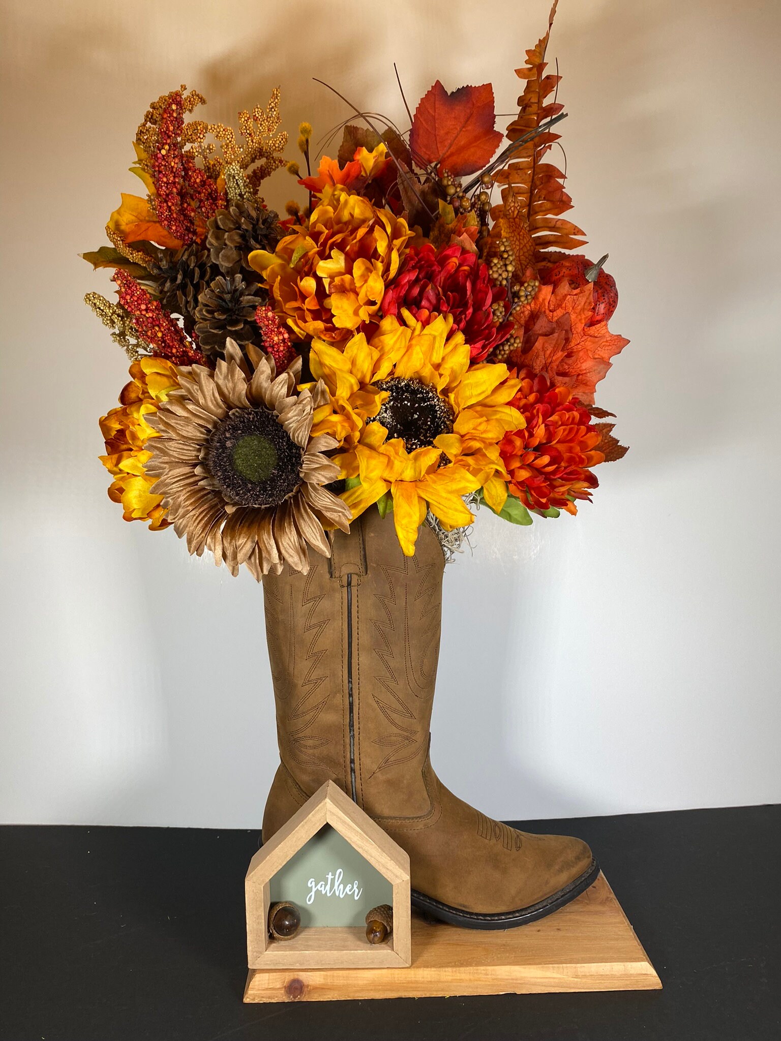 Cowboy Boot Wreath, Western Décor, Fall Decoration,cowboy Décor, Rustic ...