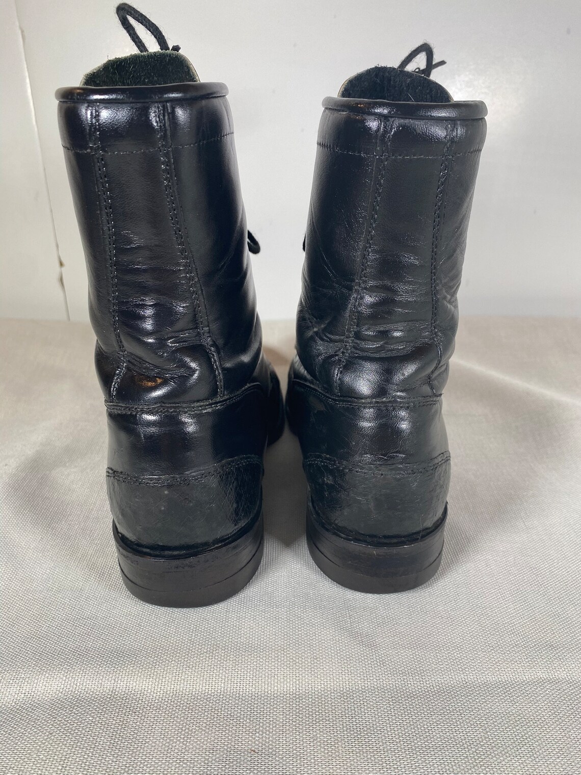 6B Rare, Women's Vintage Black Justin Bull Hide Lace-up, Kiltie Boots ...