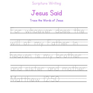Five Scripture Writing Practice - Etsy
