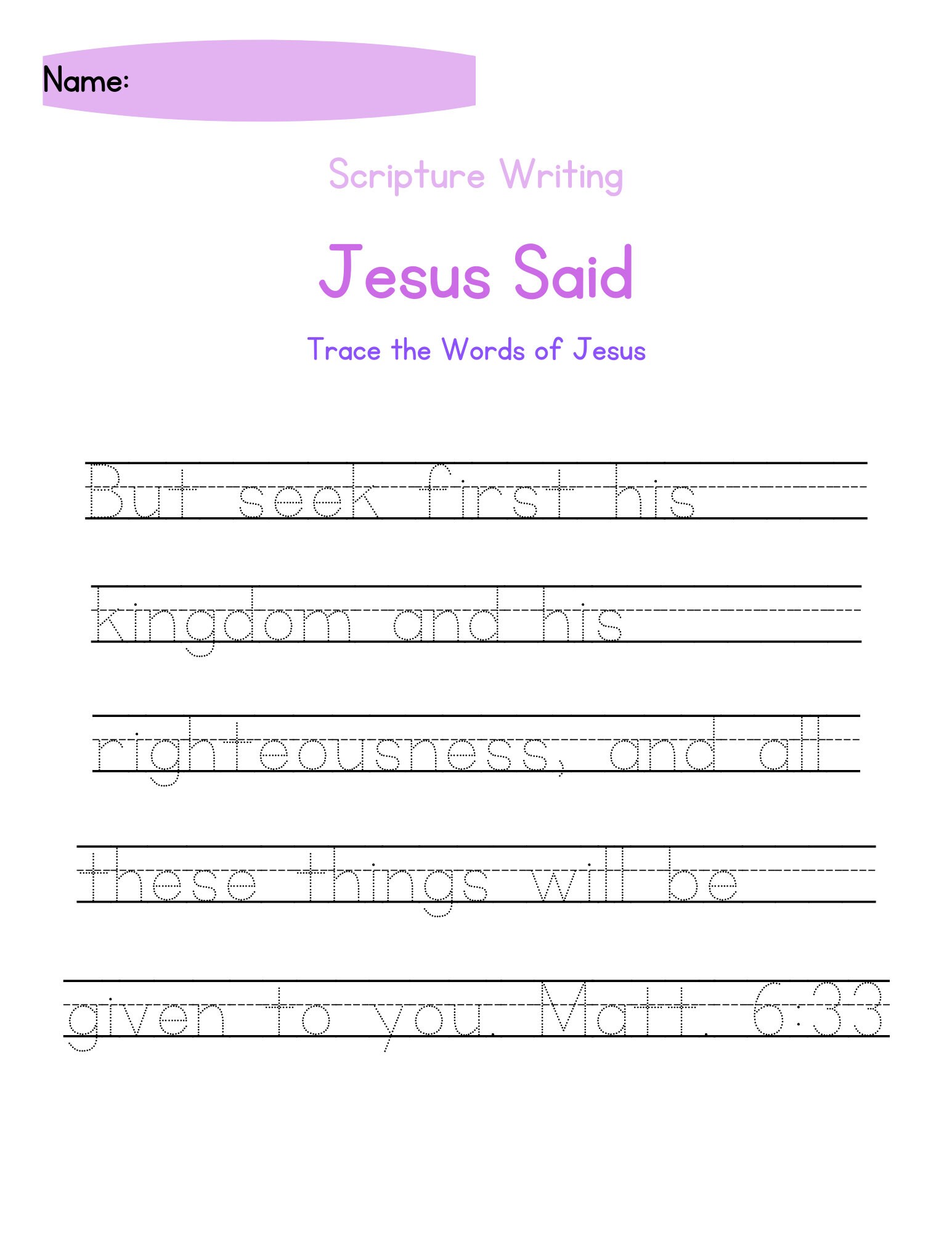Five Scripture Writing Practice - Etsy