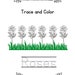 Worksheet Trace and Color - Early Childhood - Roses - Etsy