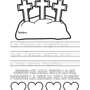Dibujo Para Colorear De Pascua Y Práctica De Escritura - Easter ...
