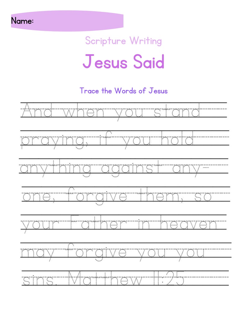 Five Scripture Writing Practice - Etsy
