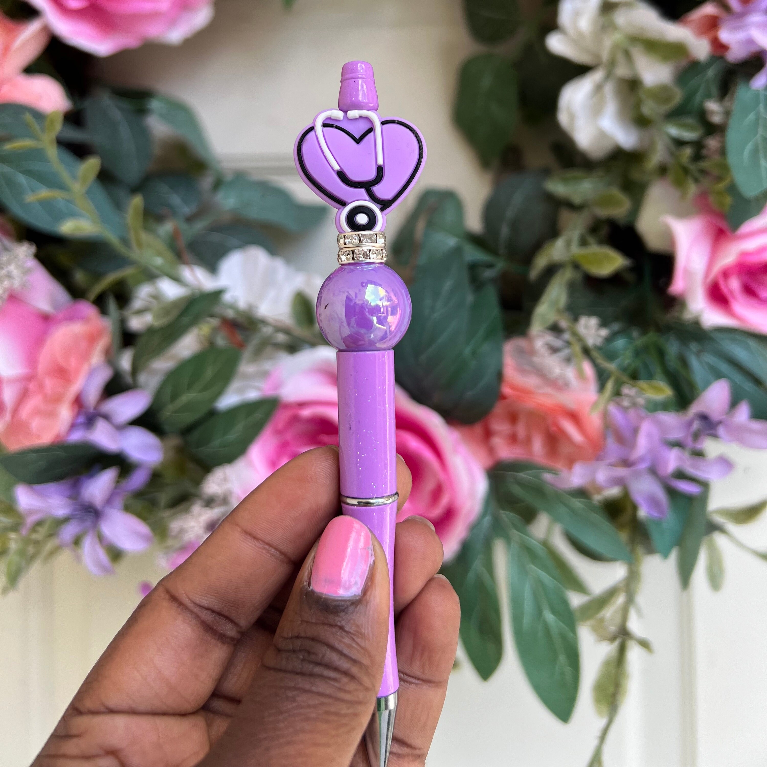 Scrubs Beaded Pen , Metal Pen , Stethoscope Nurse Pen , Stethoscope ...