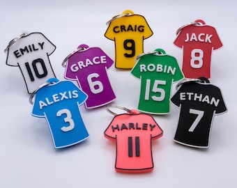 Fathers Day Personalised Football Shirt Keyring Dad Keyring, Any Name ...