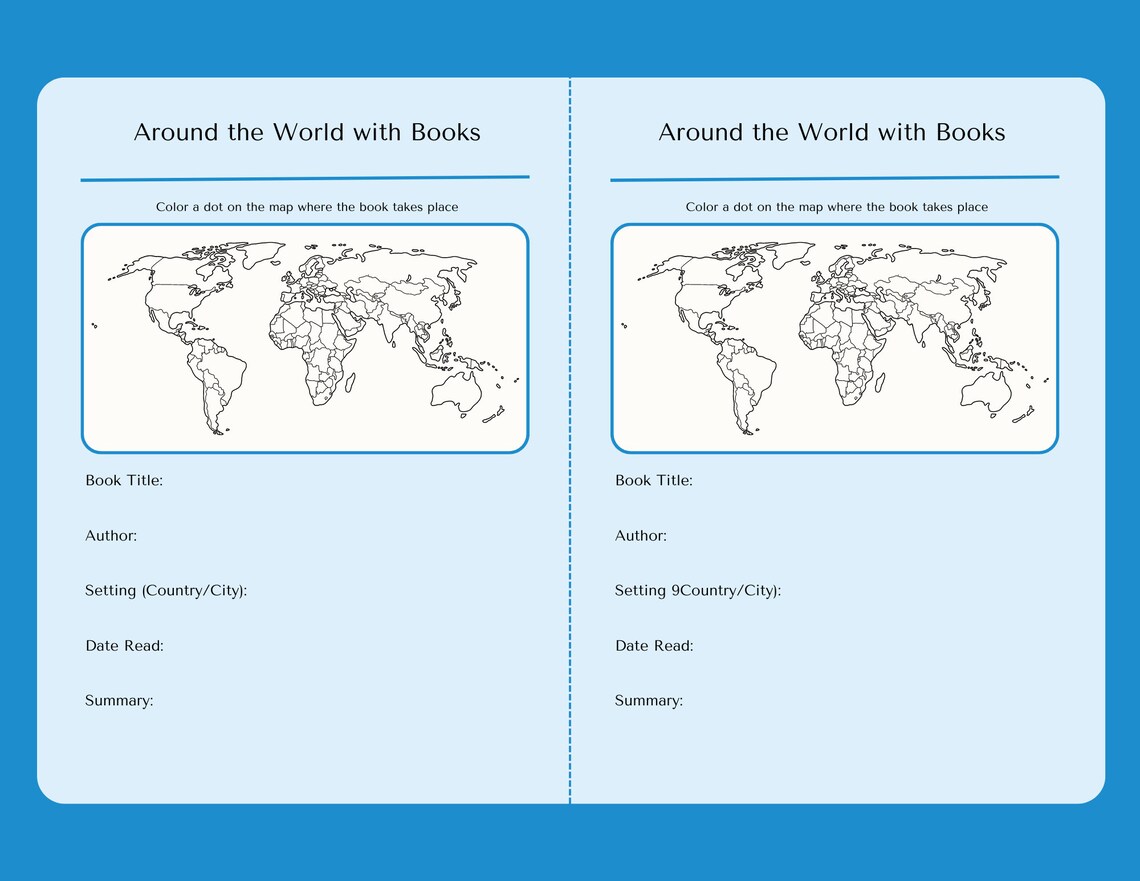 Summer Elementary Reading Challenge Program Around the World With Books ...