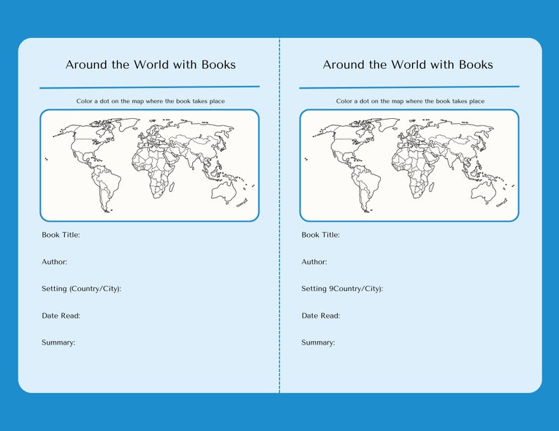 Summer Elementary Reading Challenge Program Around the World With Books ...