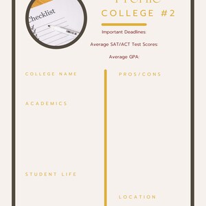 2025 High School Senior Student College Application Planner and ...