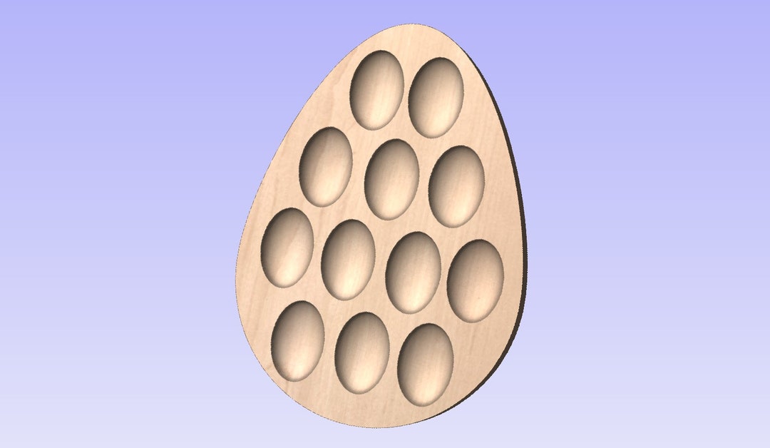 12 Egg Egg Shaped Deviled Egg Tray Files for CNC (digital Files Only ...