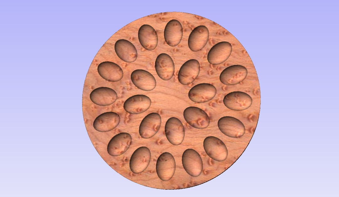 Round Deviled Egg Tray, 24 Egg CNC File (CNC Files Only, No Physical ...