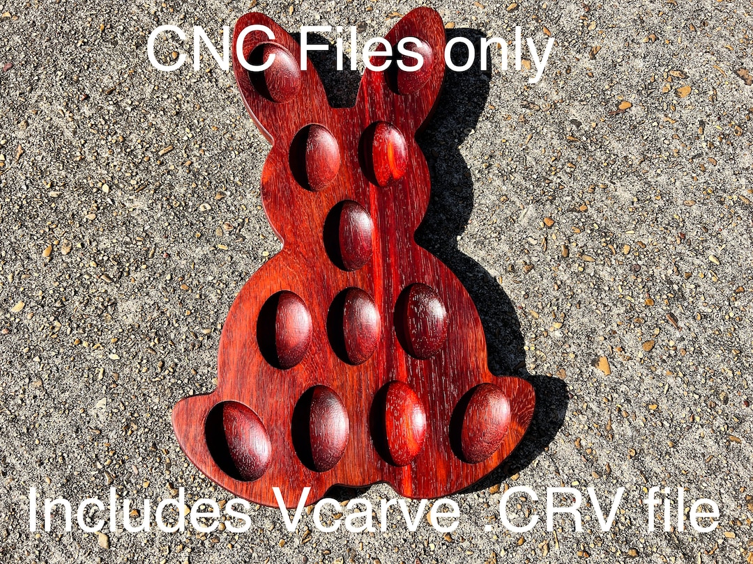 Easter Bunny Deviled Egg Tray CNC File: SVG, STL, Vcarve (digital ...