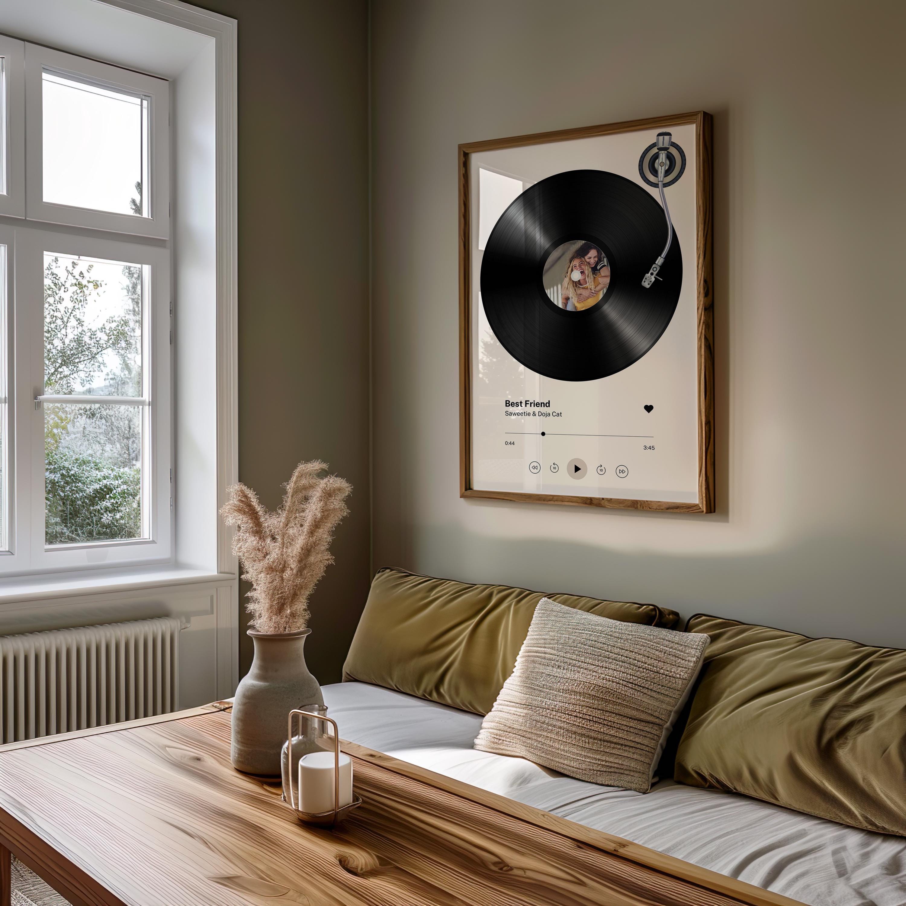 Personalized Vinyl Record With Photo Print, Custom Vinyl Record, Framed ...