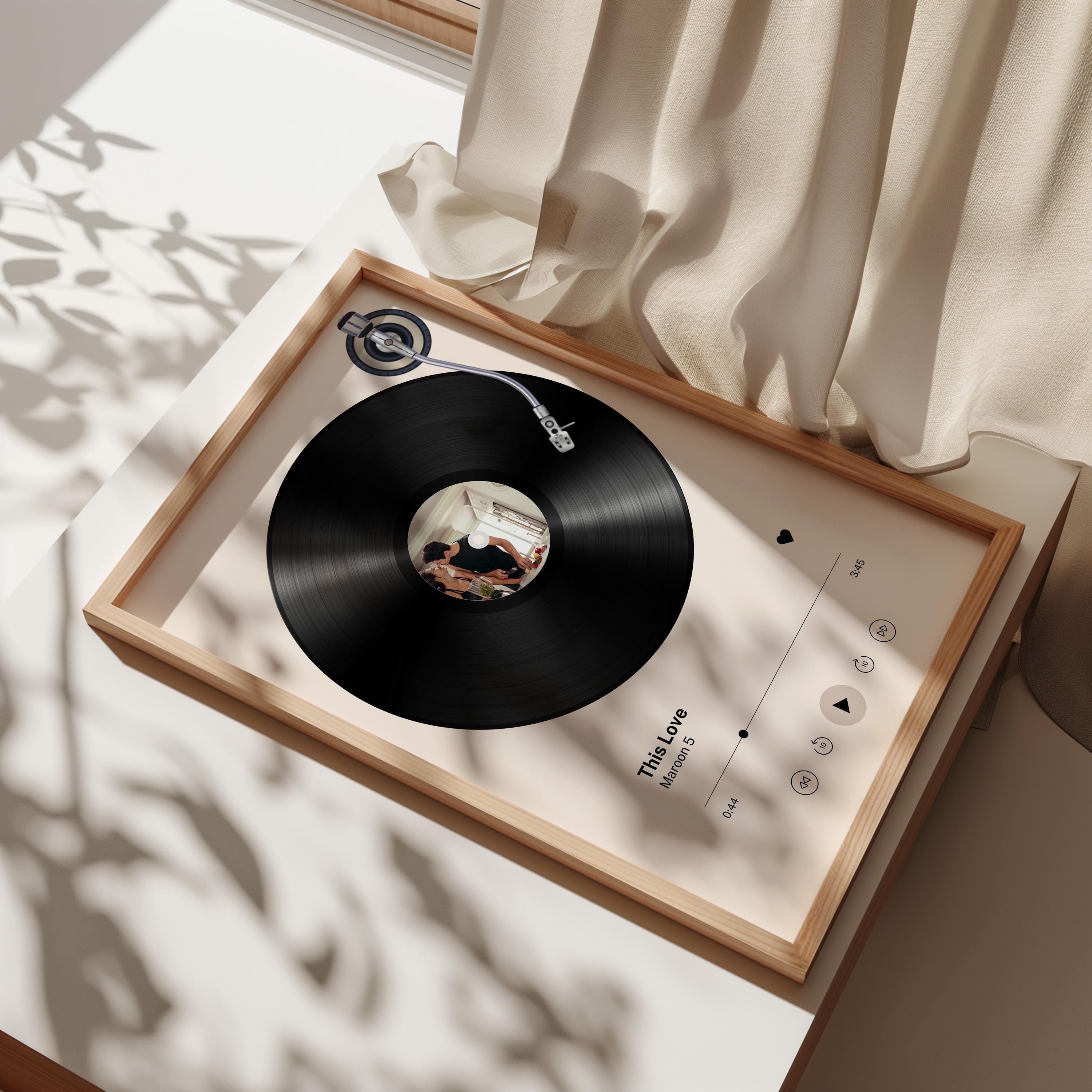 Personalized Vinyl Record With Photo Print, Custom Vinyl Record, Framed ...