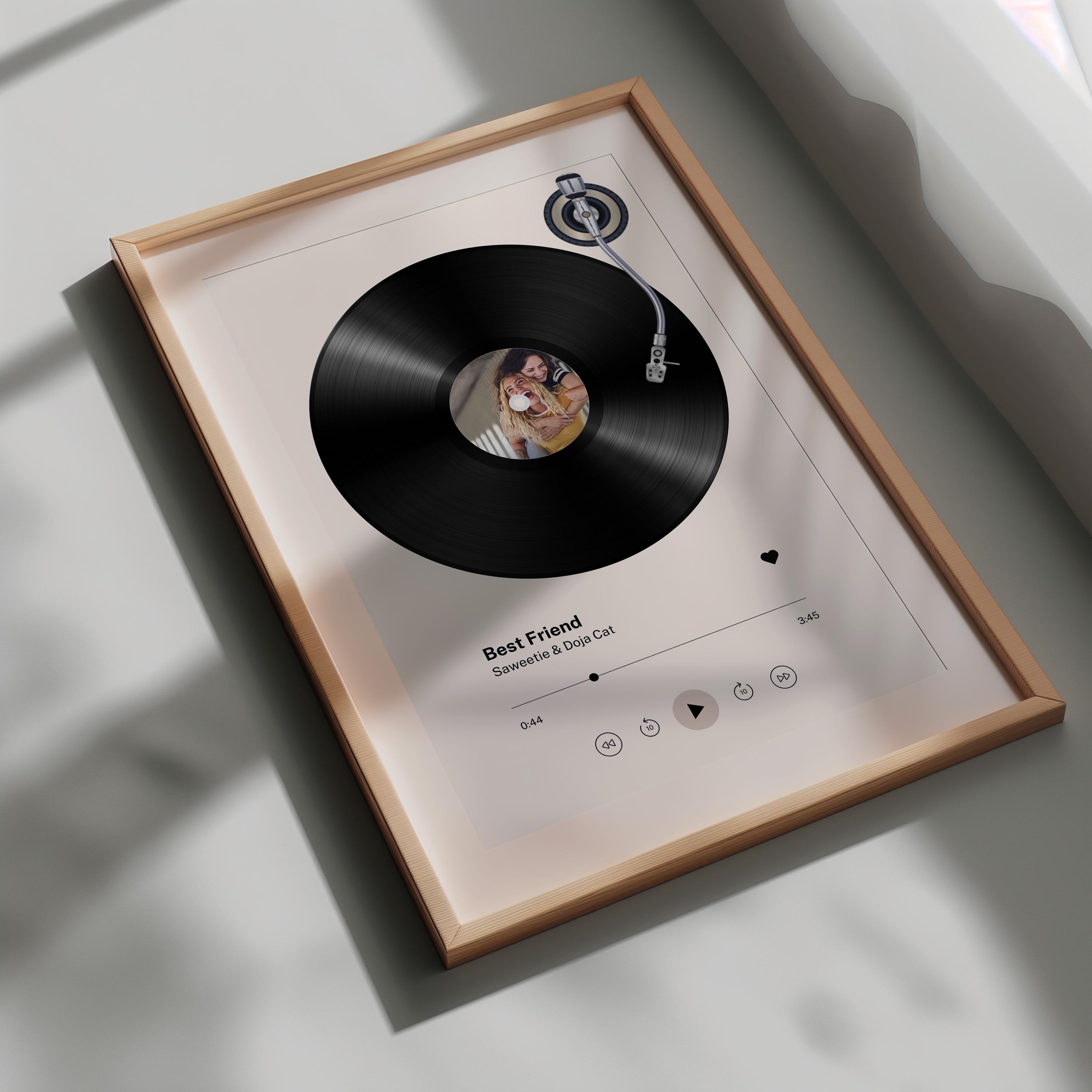 Personalized Vinyl Record With Photo Print, Custom Vinyl Record, Framed ...