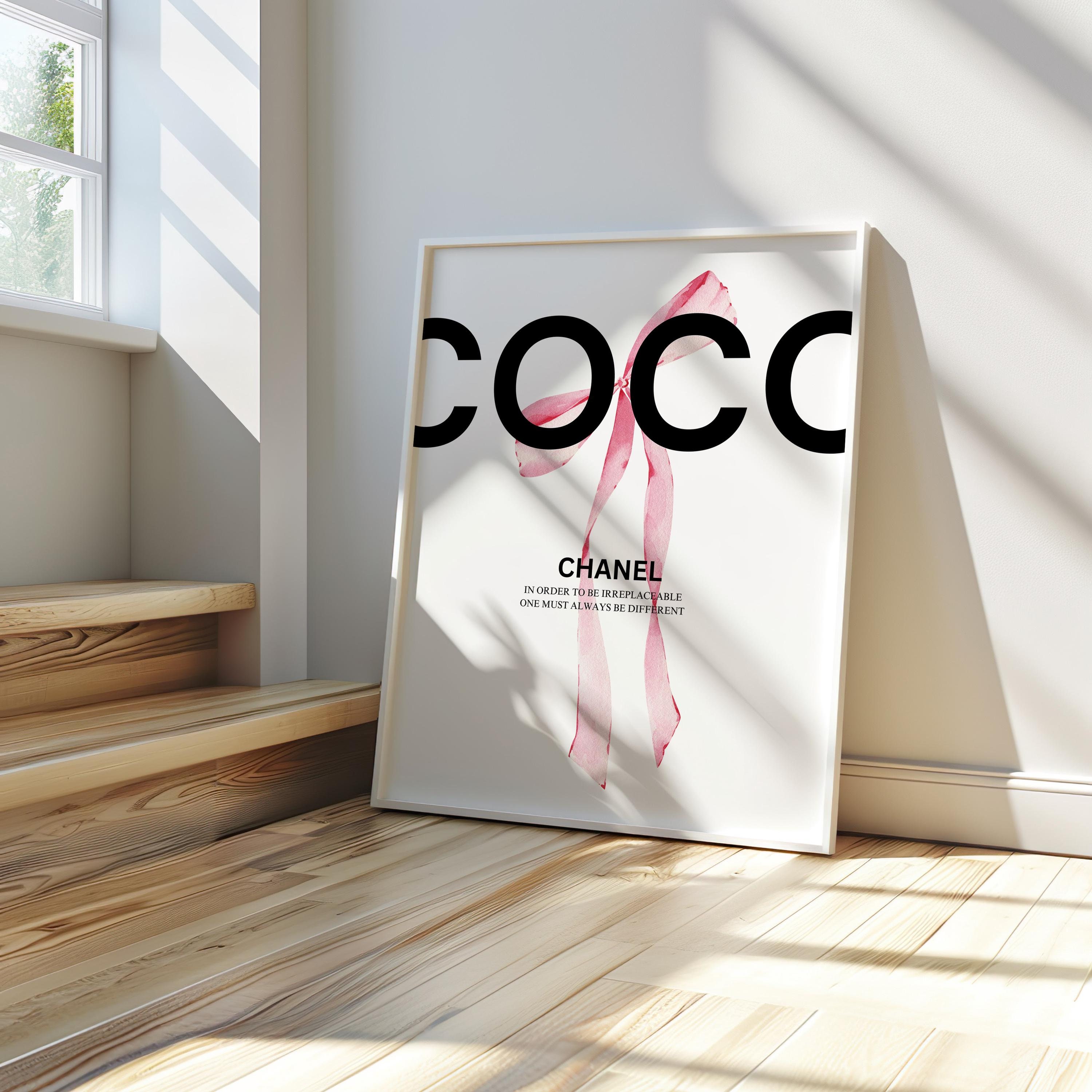 Chanel Wall Art Be Irreplaceable Fashion Print Coco Chanel Quote ...