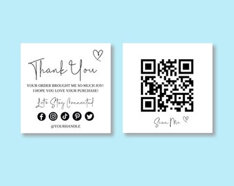 Thank You Code Card - Etsy