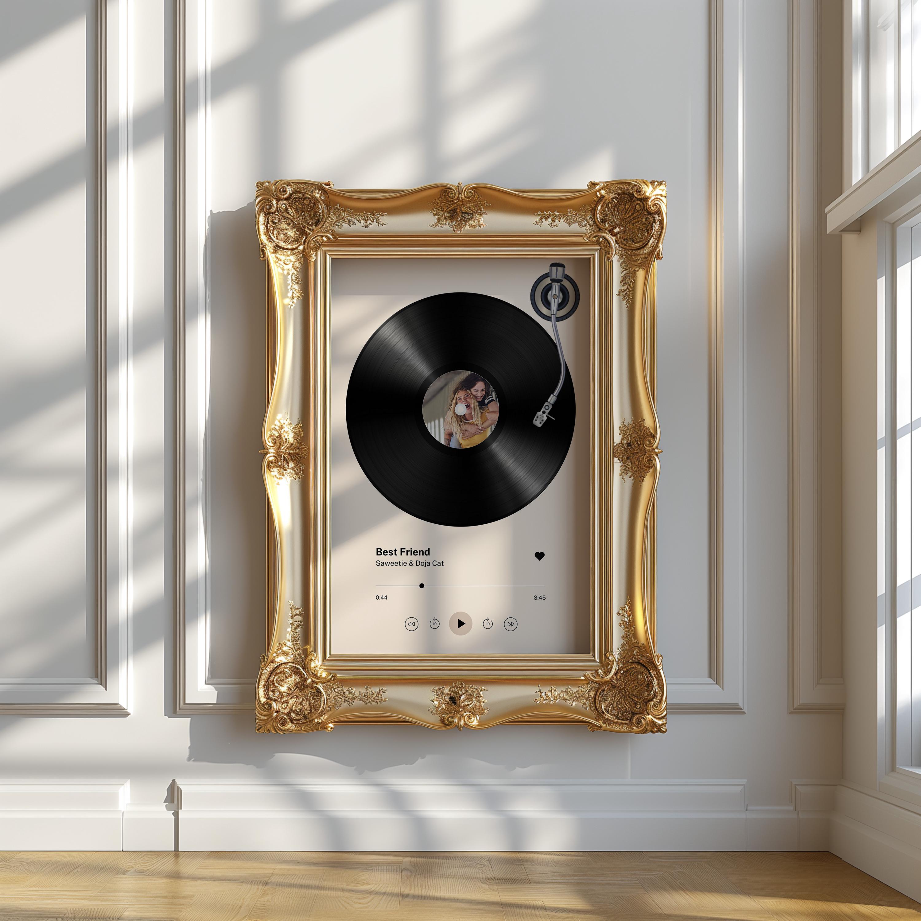 Personalized Vinyl Record With Photo Print, Custom Vinyl Record, Framed ...