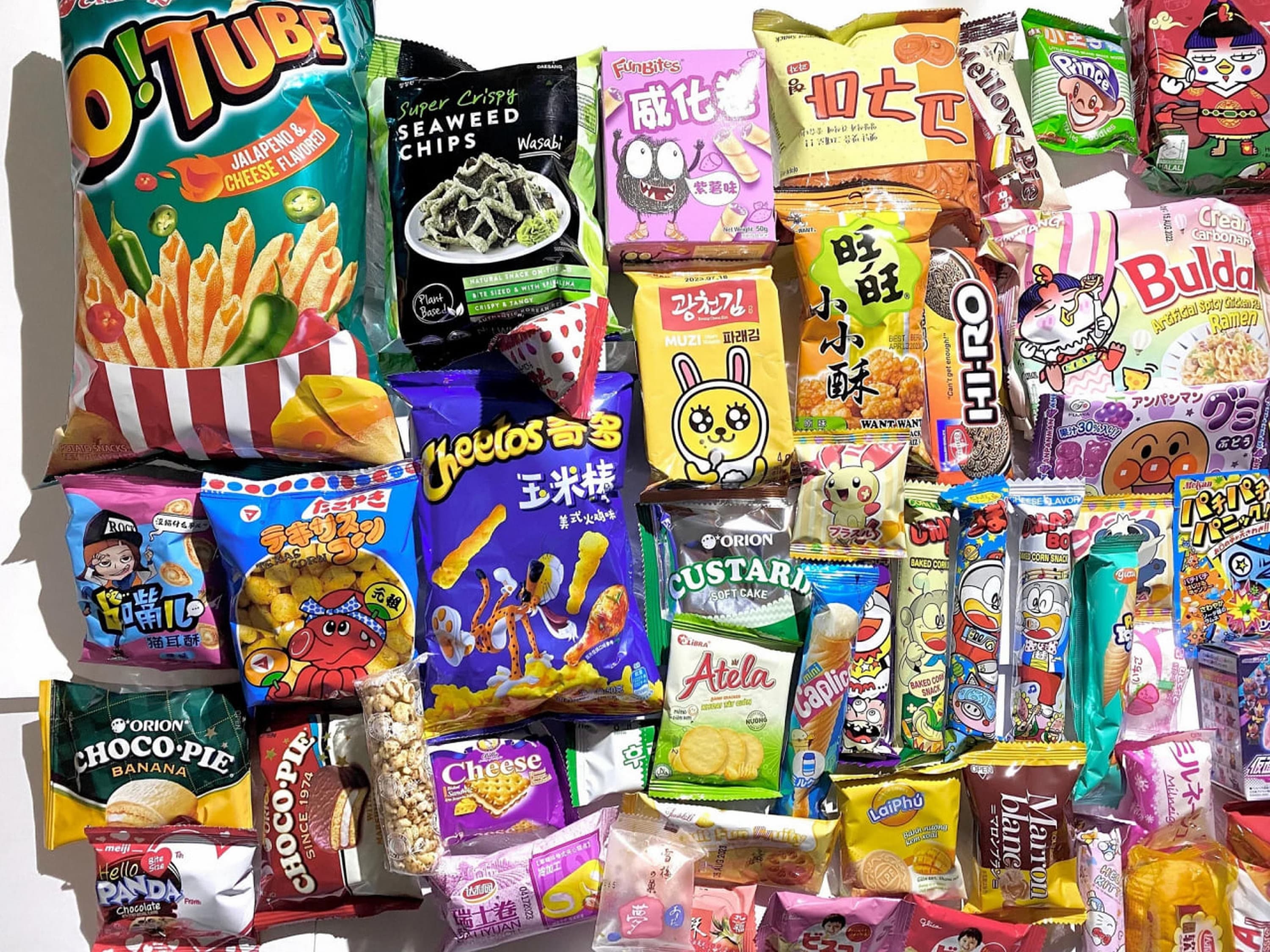 50 Exotic Japanese Korean Asian Surprise Mysteries Full Size Snacks ...
