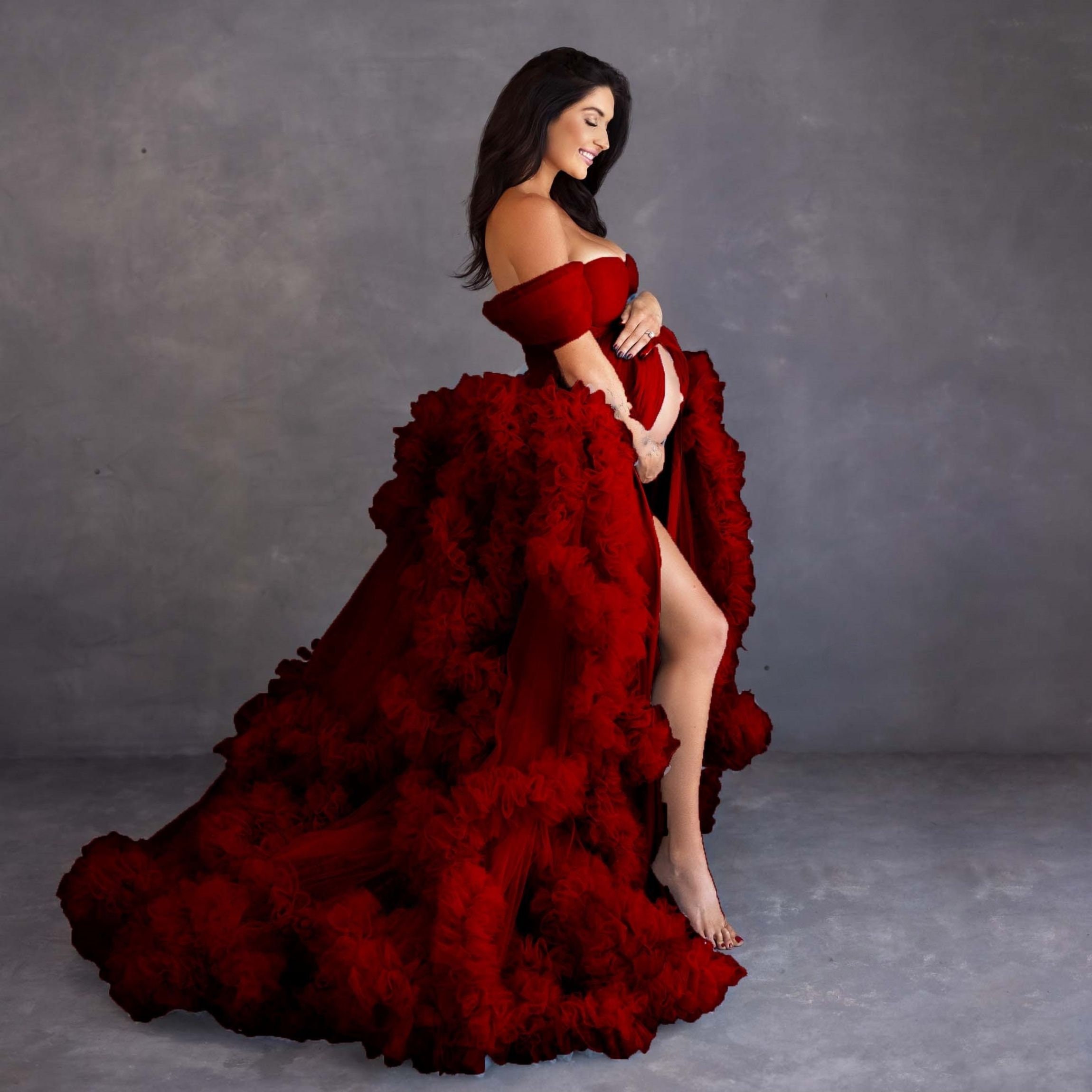 Dark Red Color Dress