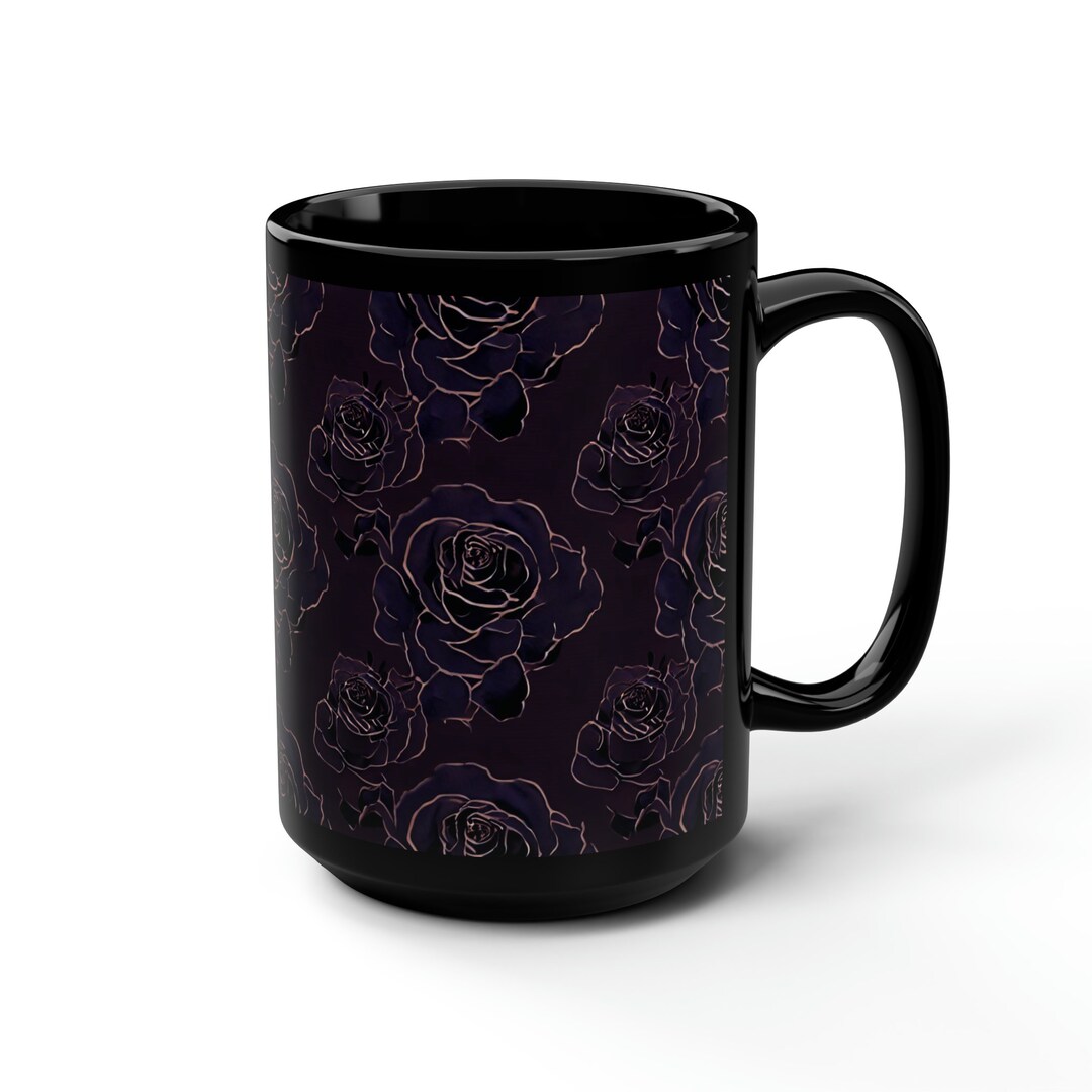 Big Mug Black Roses Extra Large Cup for Coffee or Tea - Etsy