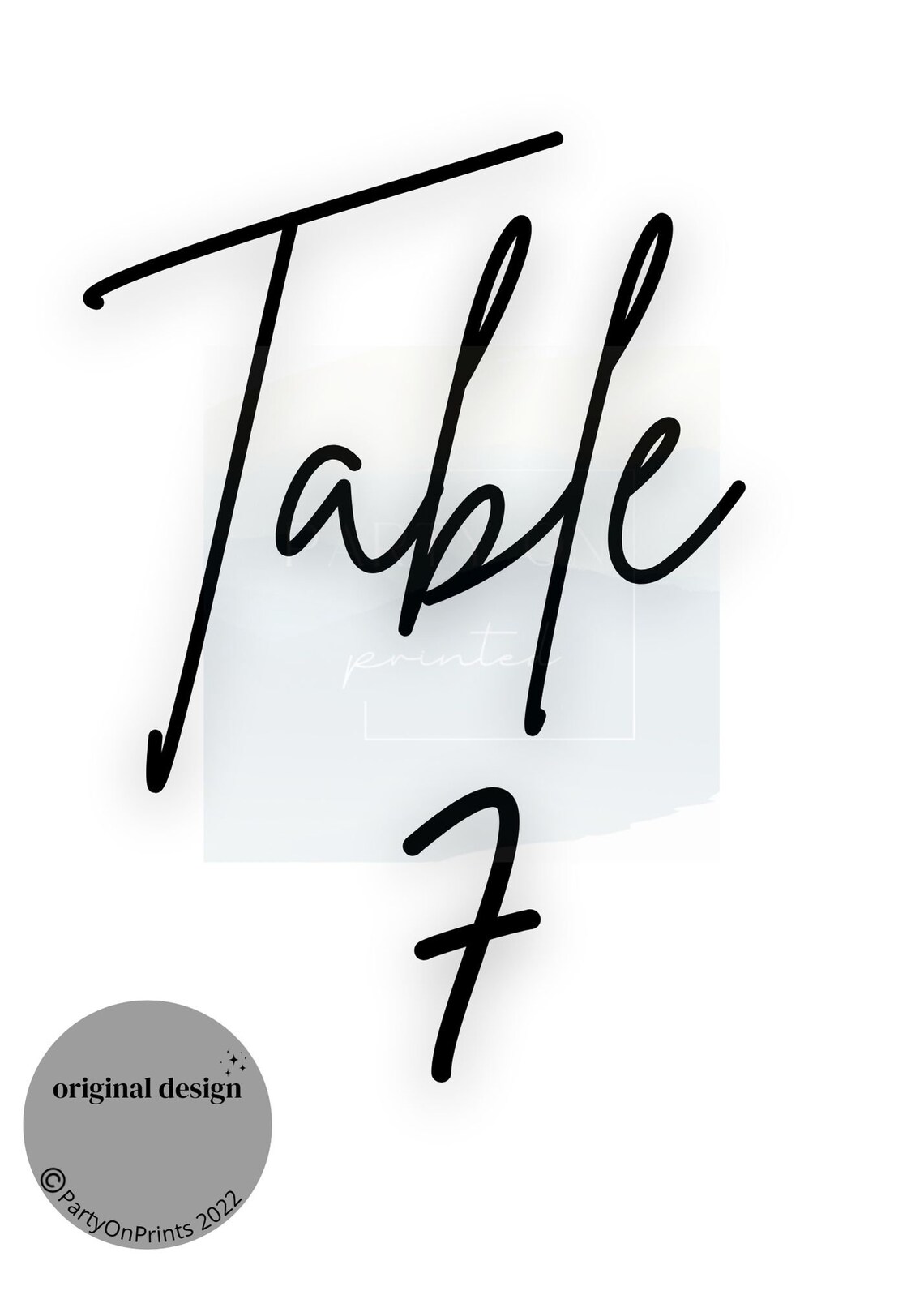 Wedding Table Number Template Design, Printable Wedding Table Numbers ...
