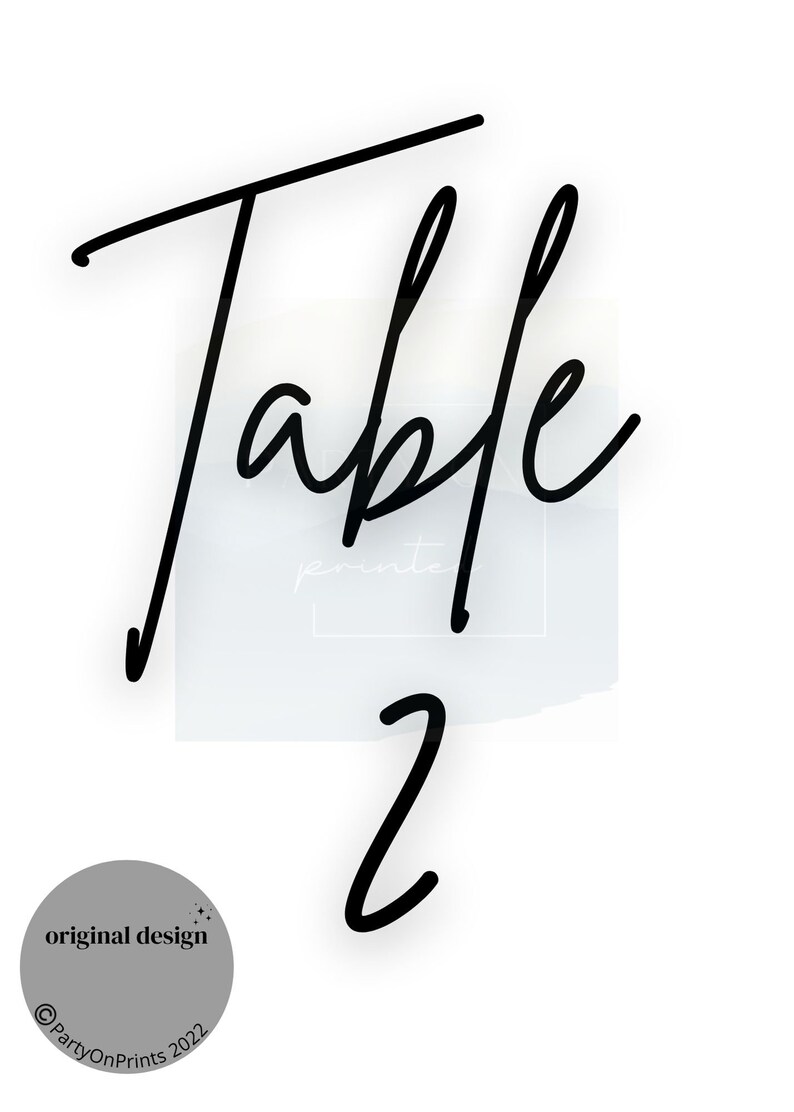 Wedding Table Number Template Design, Printable Wedding Table Numbers ...