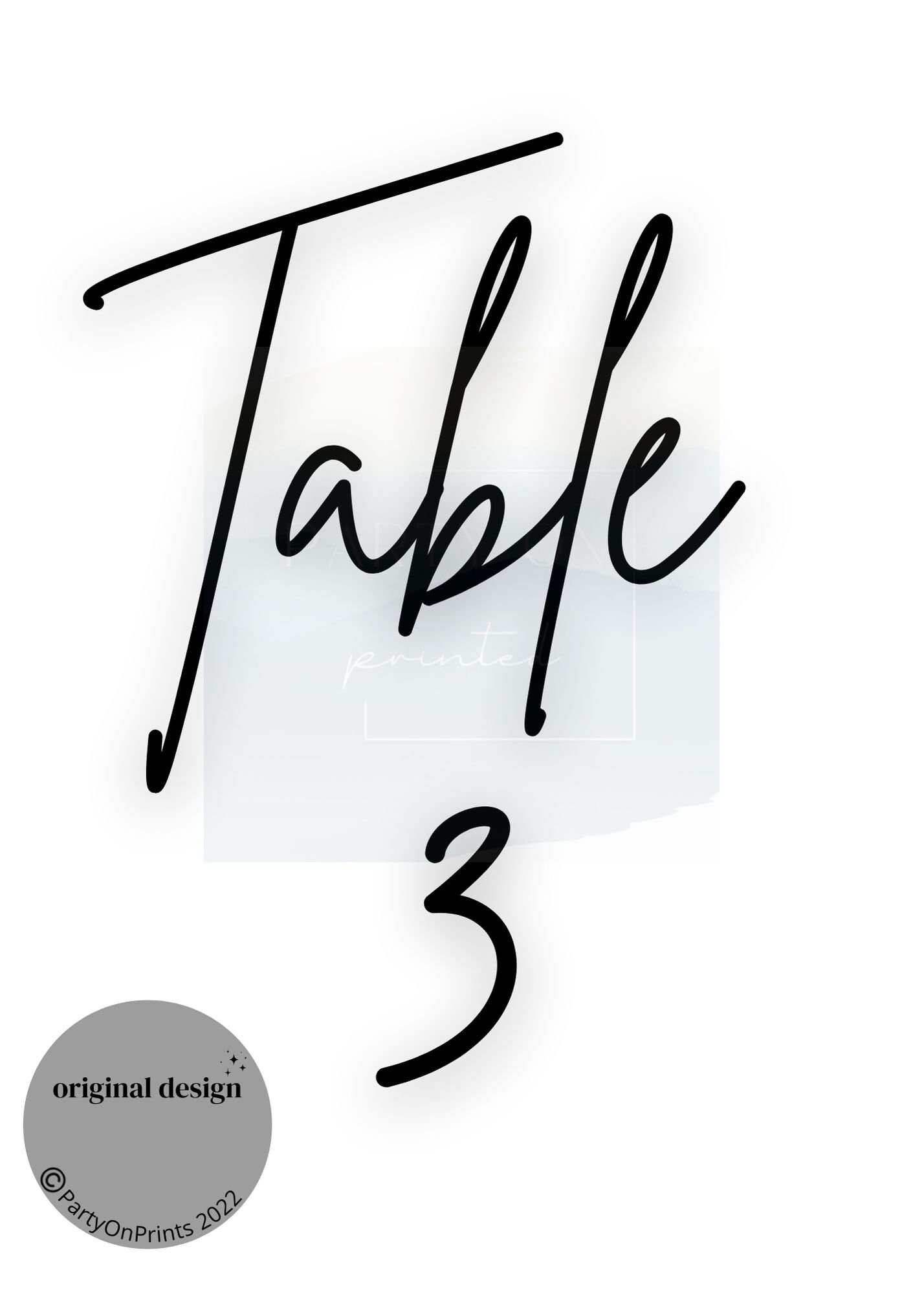 Wedding Table Number Template Design, Printable Wedding Table Numbers ...