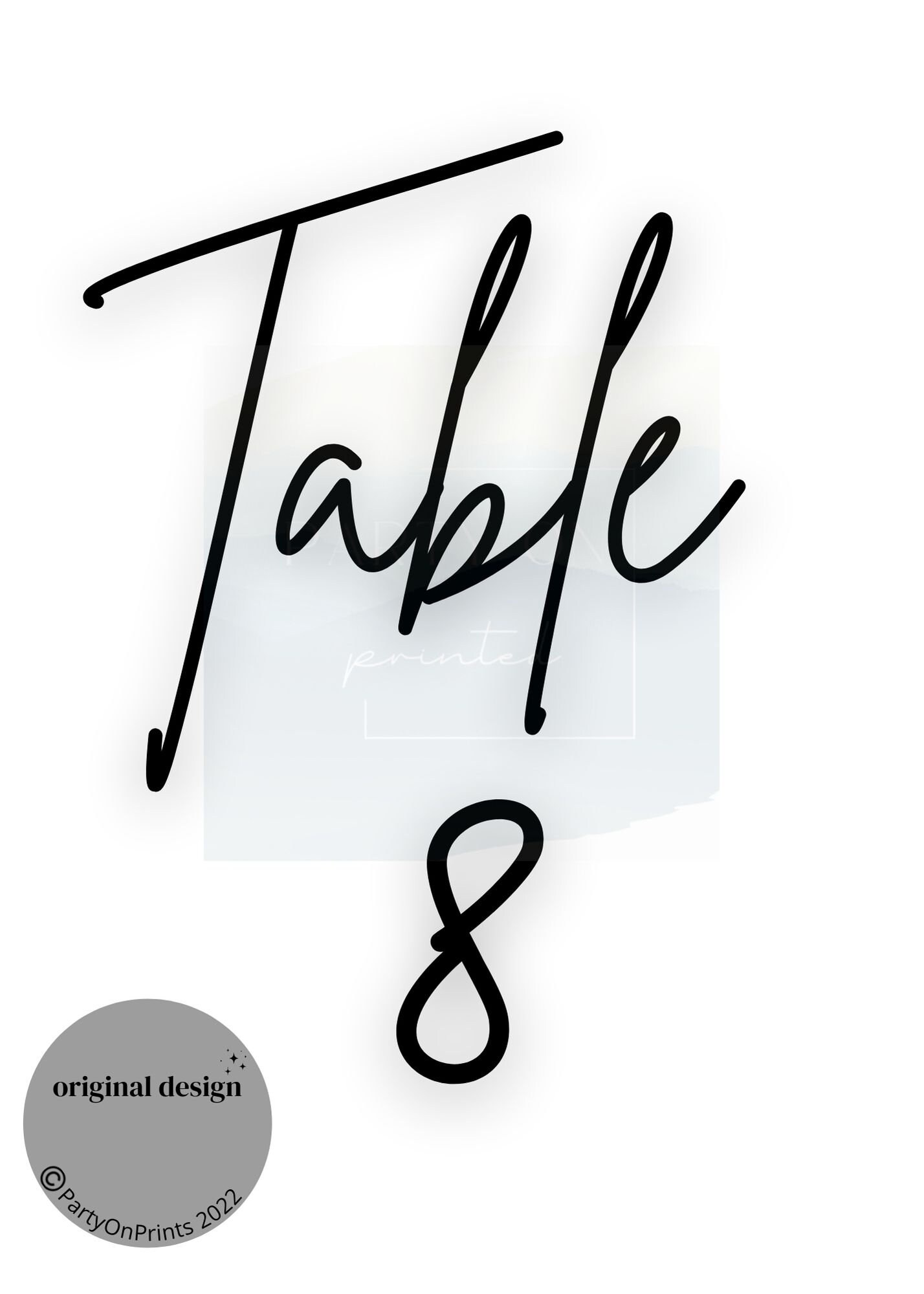 Wedding Table Number Template Design, Printable Wedding Table Numbers ...
