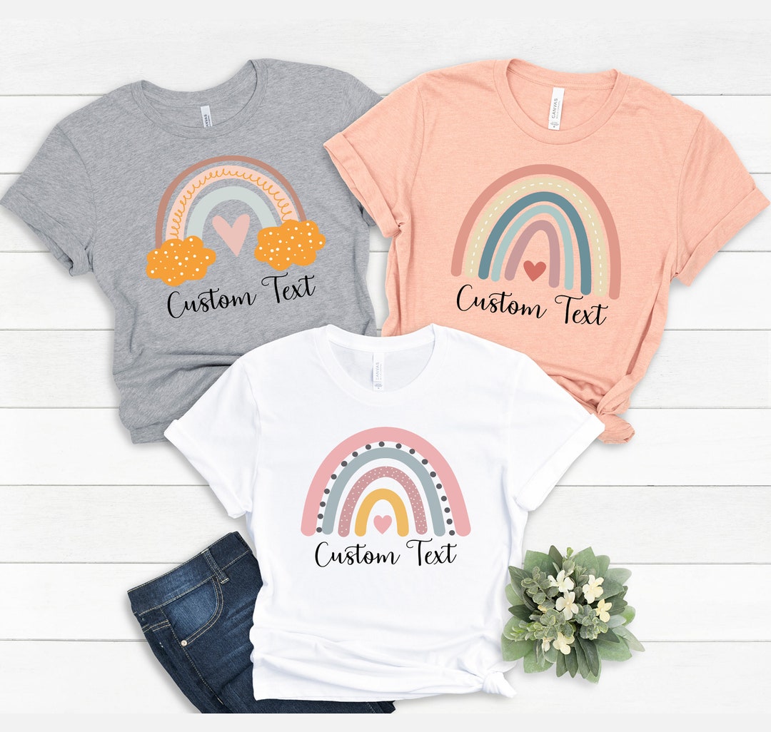 Personalized Rainbow Shirt, Custom Rainbow Shirt, Kindness Shirt ...