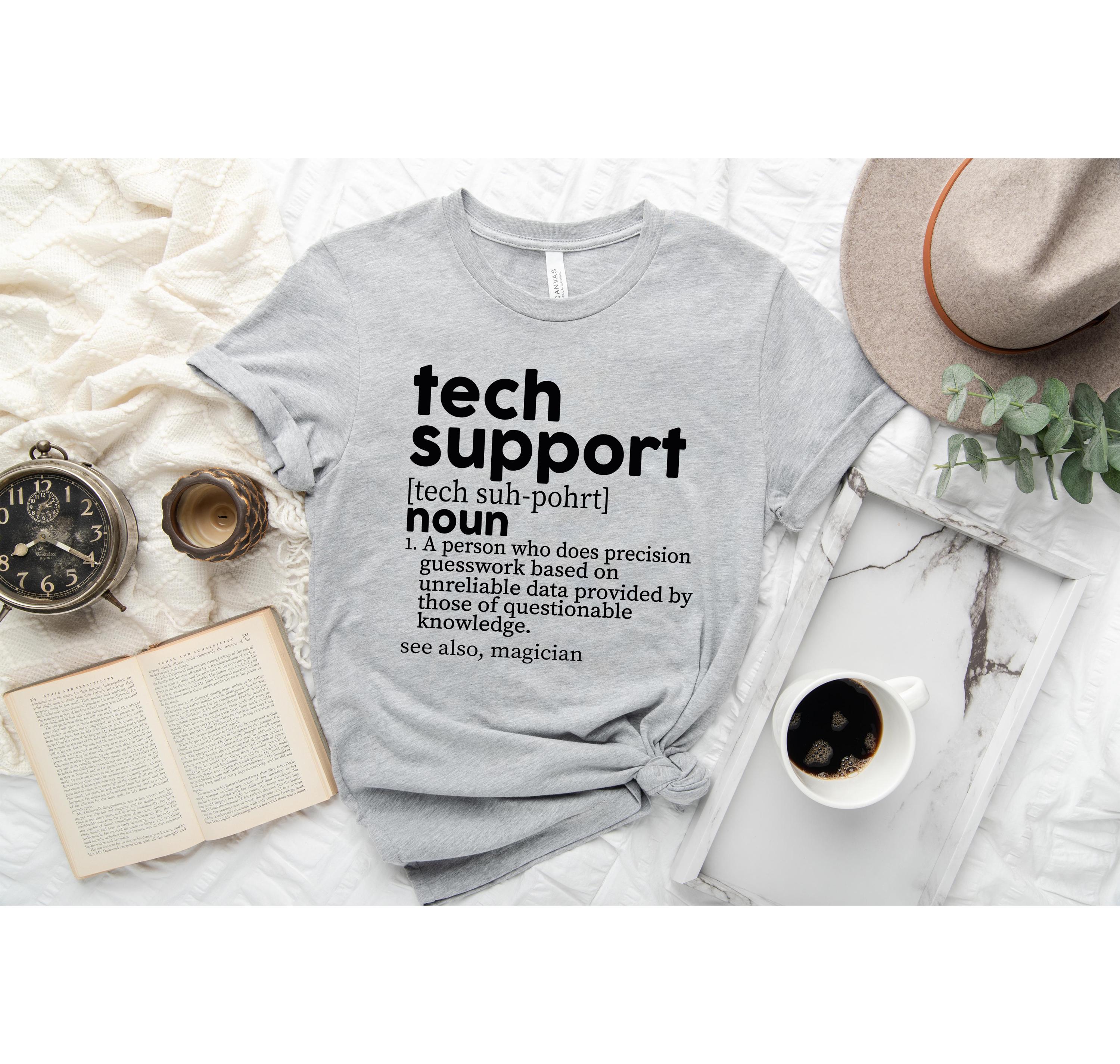 Tech Support Definition Tshirt, Funny IT Support Shirt, Funny Tech ...