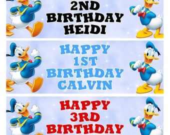 Donald Duck Birthday Banner - Etsy