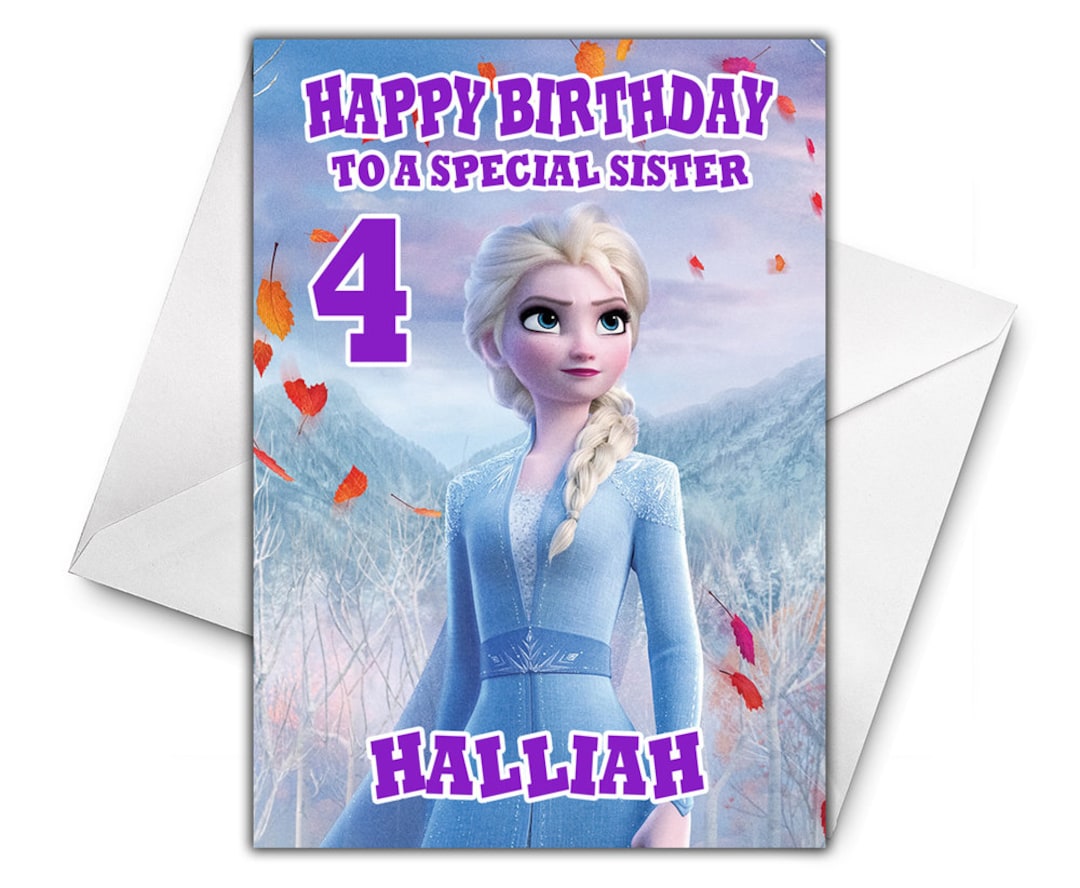 ELSA FROZEN Personalised Birthday Card Disney Greetings Card Disney ...