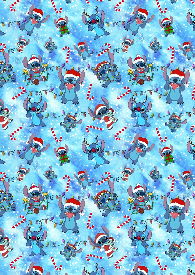 2 X STITCH Christmas Wrapping Paper Lilo and Stitch Gift - Etsy