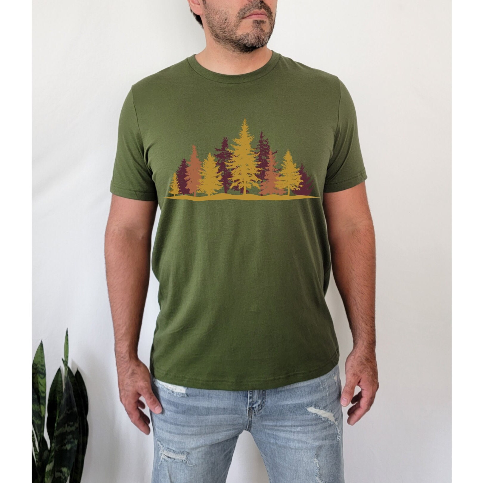Tree Shirt Fall Tree Shirt Autumn Tree Shirt Men's Tree - Etsy