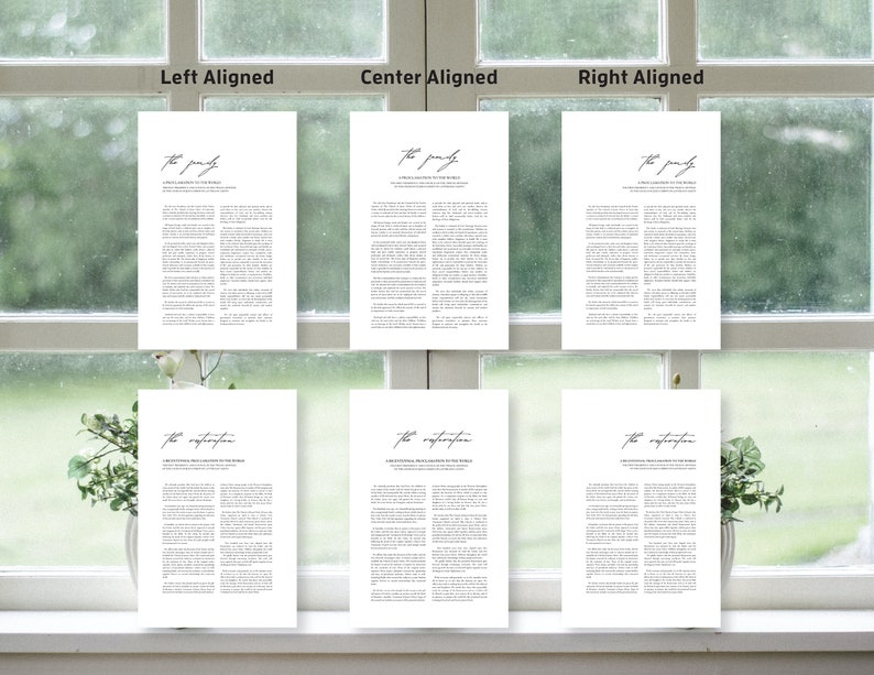 Customizable LDS Printable Proclamations - Etsy