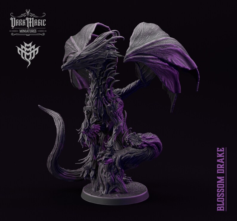 Blossom Drake Flower Dragon Fey Monster 3D Printed - Etsy