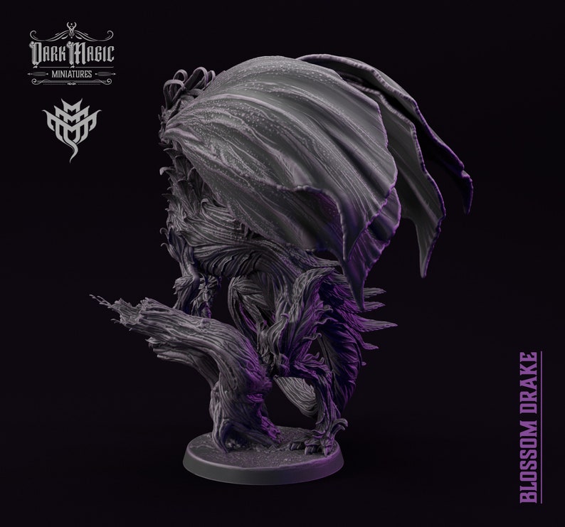 Blossom Drake Flower Dragon Fey Monster 3D Printed - Etsy